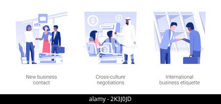 International business etiquette isolated concept vector illustration ...