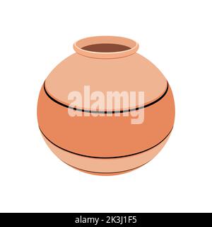 Clay pots vector illustration isolated on white background Stock Vector ...