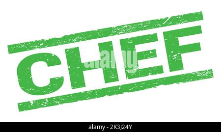 CHEF text written on green round stamp sign Stock Photo - Alamy