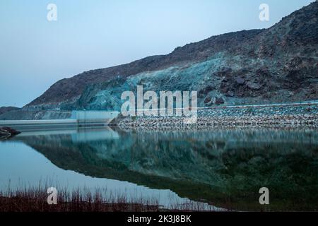 Shawka Dam, which is situated in Wadi Shawka on the eastern exteriors ...