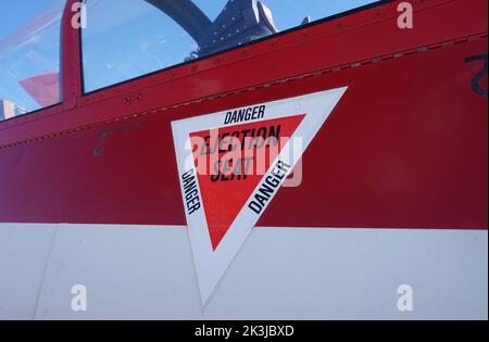Ejection seat warning Stock Photo - Alamy