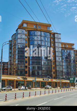 Kaspiysk, city blocks, city in the Republic of Dagestan, Russia ...