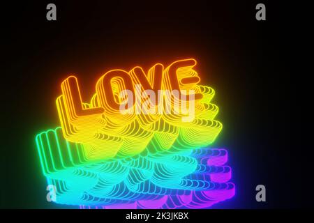 Beautiful Abstract neon background words Never on a black background ...