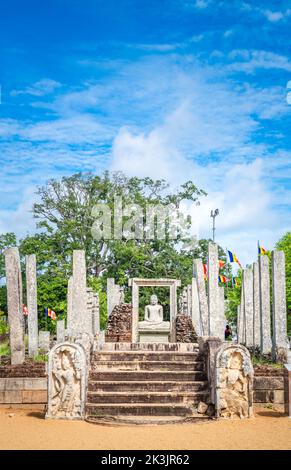 Thuparama Buddha statue and the temple ruins. world heritage site in ...