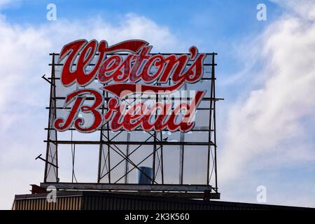 Large sign of Weston’s Bread bakery Kitchener Ontario Canada Stock ...