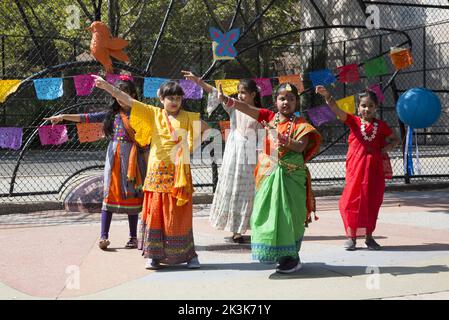 Child Dancers with a Bangladeshi group perform at a school ...