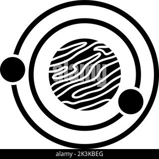 Planet and moons icon, flat style Stock Vector Image & Art - Alamy