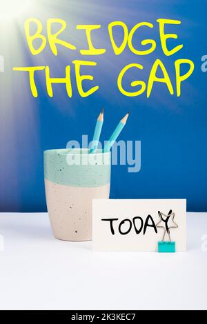 Conceptual display Bridge The Gap. Business approach Overcome the ...