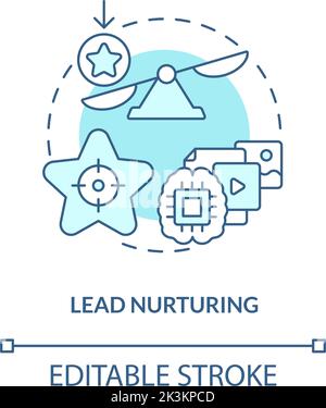 content business lead nurturing vector. engagement conversion ...