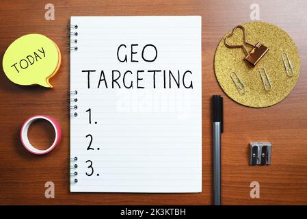 Inspiration showing sign Geo Targeting. Internet Concept Digital Ads ...