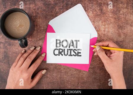 Inspiration showing sign Boat Cruise, Internet Concept sail about in ...