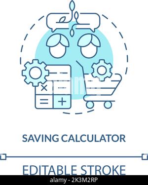 ROI calculator turquoise concept icon Stock Vector Image & Art - Alamy