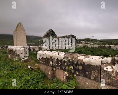 The ruined church at Trumpan, site of the Macleod massacre, Waternish ...