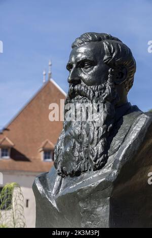 Bust of Jules Marcou, geologist and map maker, Salins-les-Bains, Jura ...