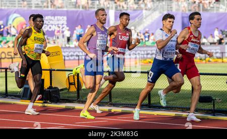 Kyle Langford and Donavan Brazier competing in the 800m heats at the ...