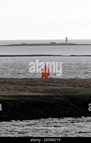 Engey Lighthouse, Reykjavik, Iceland Stock Photo - Alamy