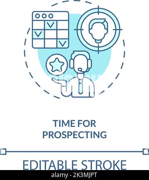 Time for prospecting concept icon Stock Vector Image & Art - Alamy