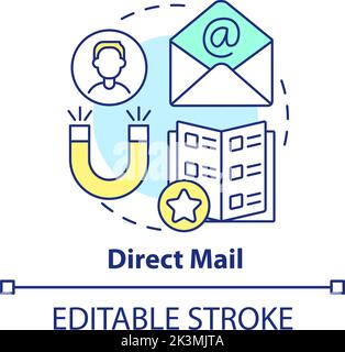 direct mail advertising color icon vector illustration Stock Vector ...