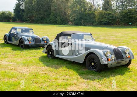new convertible classic morgans parked in field at the morgan car ...