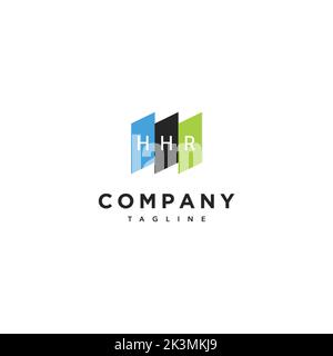 A logo design with HHR letters in circles and editable text on the ...