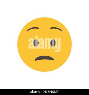 Frowning face. Megafrown, disappointment. 3D stylized vector icon ...