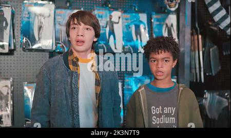 SPIRIT HALLOWEEN, from left: Jaiden J. Smith, Dylan Martin Frankel, Donovan Colan, 2022 ...