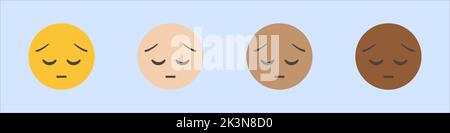 Dissatisfied, Meh, Unimpressed. Vector illustration. smiling emoticon ...