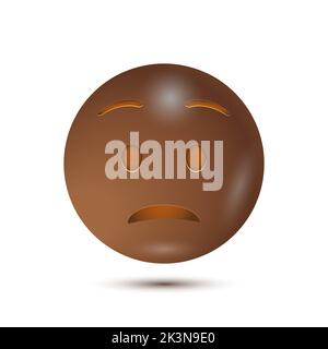 Frowning face. Megafrown, disappointment. Vector illustration ...