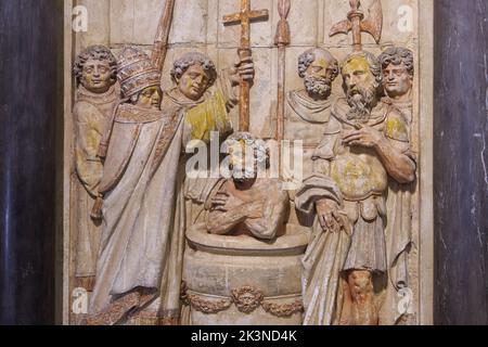 The baptism of Roman emperor Constantine by Pope Sylvester I (by ...