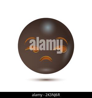 Dissatisfied, Meh, Unimpressed. Vector illustration. smiling emoticon ...