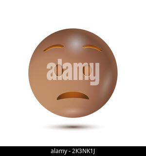 Frowning face. Megafrown, disappointment. Vector illustration ...