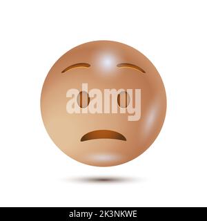 Frowning face. Megafrown, disappointment. funny yellow emoticon. emoji ...