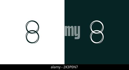 A minimalistic logo design on gray and white background Stock Vector ...
