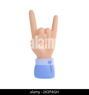 Heavy metal devil horns hand sign Stock Photo - Alamy