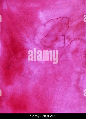 Watercolor deep crimson background painting. Old watercolour burgundy ...