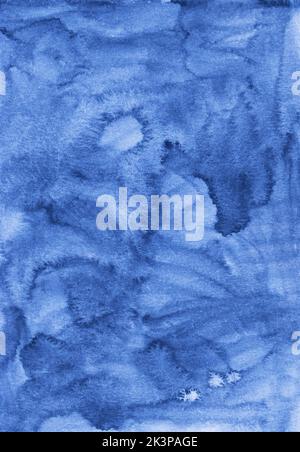 Watercolor liquid blue background texture. Hand painted watercolour ...