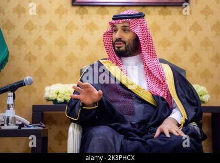 Jeddah, Saudi Arabia, September 27, 2022. New Saudi Minister of Defense ...