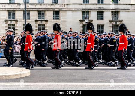Naval Ratings Pull The State Gun Carriage and Coffin As Part Of The ...