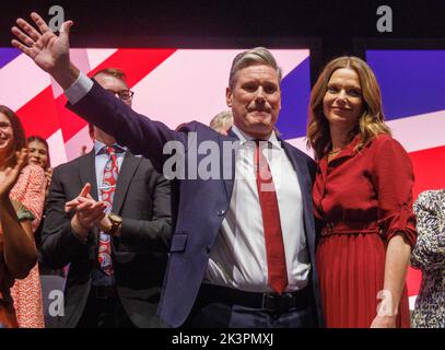 Keir Starmer, Leader of the Opposition, with his wife, Victoria, exits ...