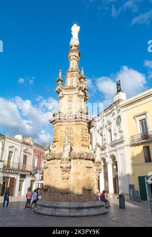 A cylindrer at piazza Antonio Salandra, Nardo, Lecce,south Italy Stock ...