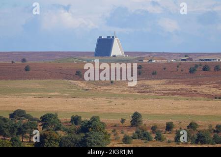 RAF Fylingdales Ballistic Missile Early Warning Station (BMEWS) on the ...