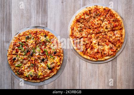 Meat Feast & Special Pizza Stock Photo - Alamy