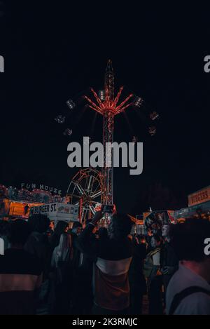 Funfair, Barnstaple, Devon UK September 12th 2022, Amusements and ...