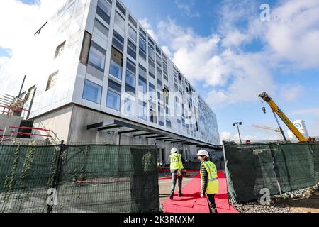 Illustration picture shows a visit to the 'Campus UCB' gene therapy ...