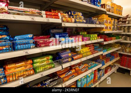 Biscuits on shelves in a British supermarket Stock Photo - Alamy