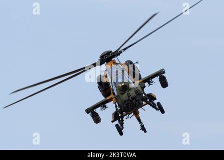Turkish Aerospace Industries T129 ATAK military helicopter. TAI ...