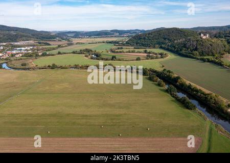 The Werra River between Hesse and Thuringia Stock Photo - Alamy