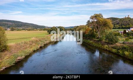 The Werra River between Hesse and Thuringia Stock Photo - Alamy
