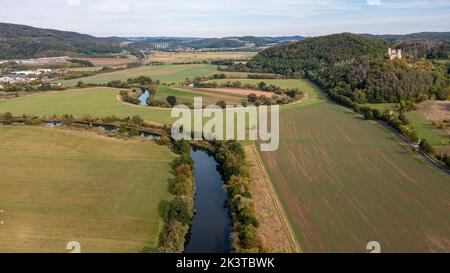 The Werra River between Hesse and Thuringia Stock Photo - Alamy