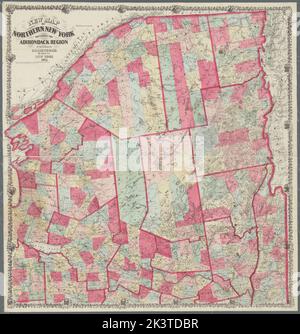 New map of northern New York including the Adirondack Region ...